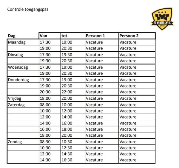 OPROEP: vrijwilligers gezocht voor controle coronatoegangsbewijzen | FC ...